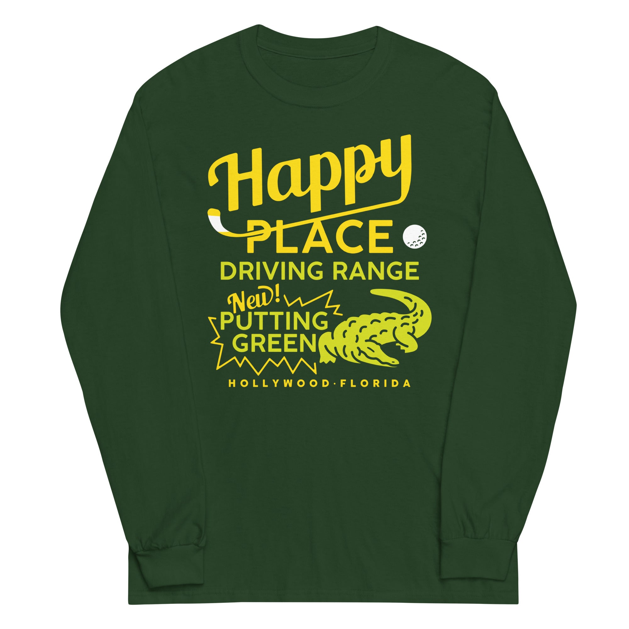 Happy Place Driving Range Unisex Long Sleeve Tee – SnorgTees.com
