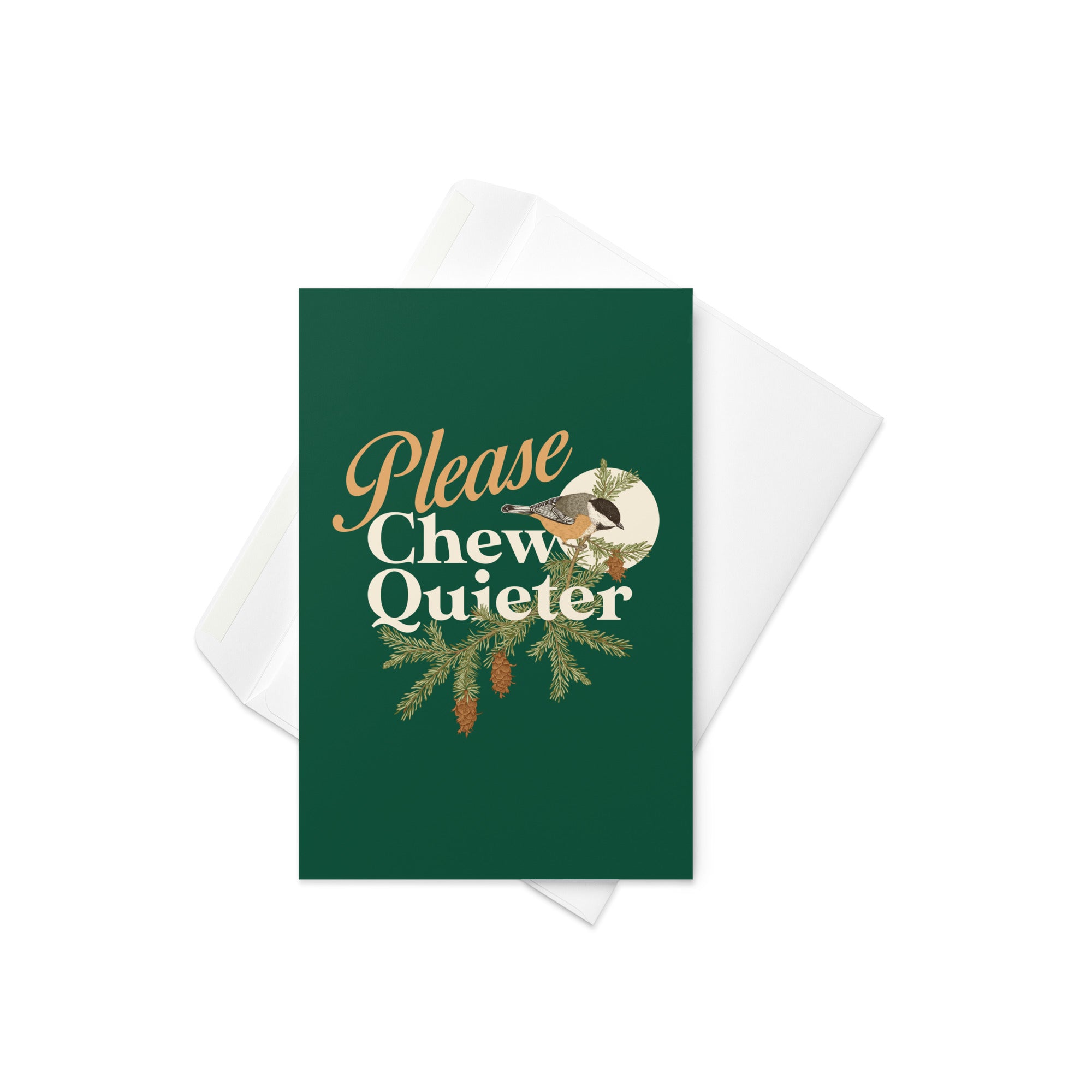 Please Chew Quieter Greeting Card – SnorgTees.com