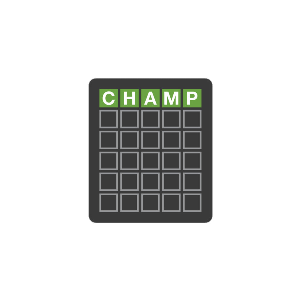 Champ Sticker – SnorgTees.com