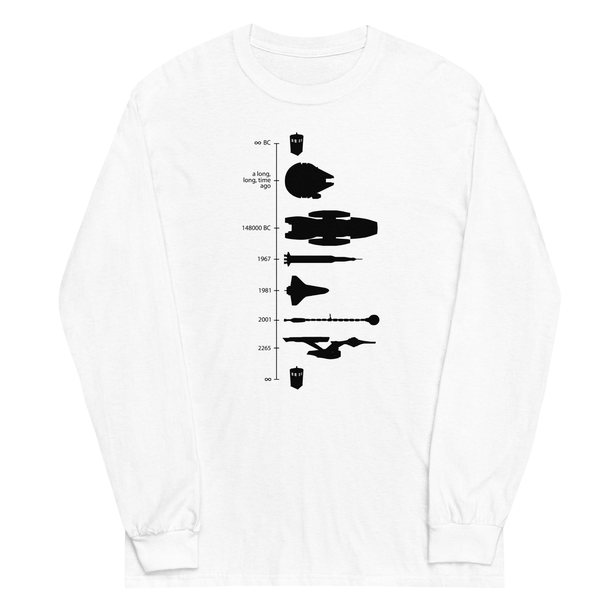Space Ship Timeline Unisex Long Sleeve Tee – SnorgTees.com