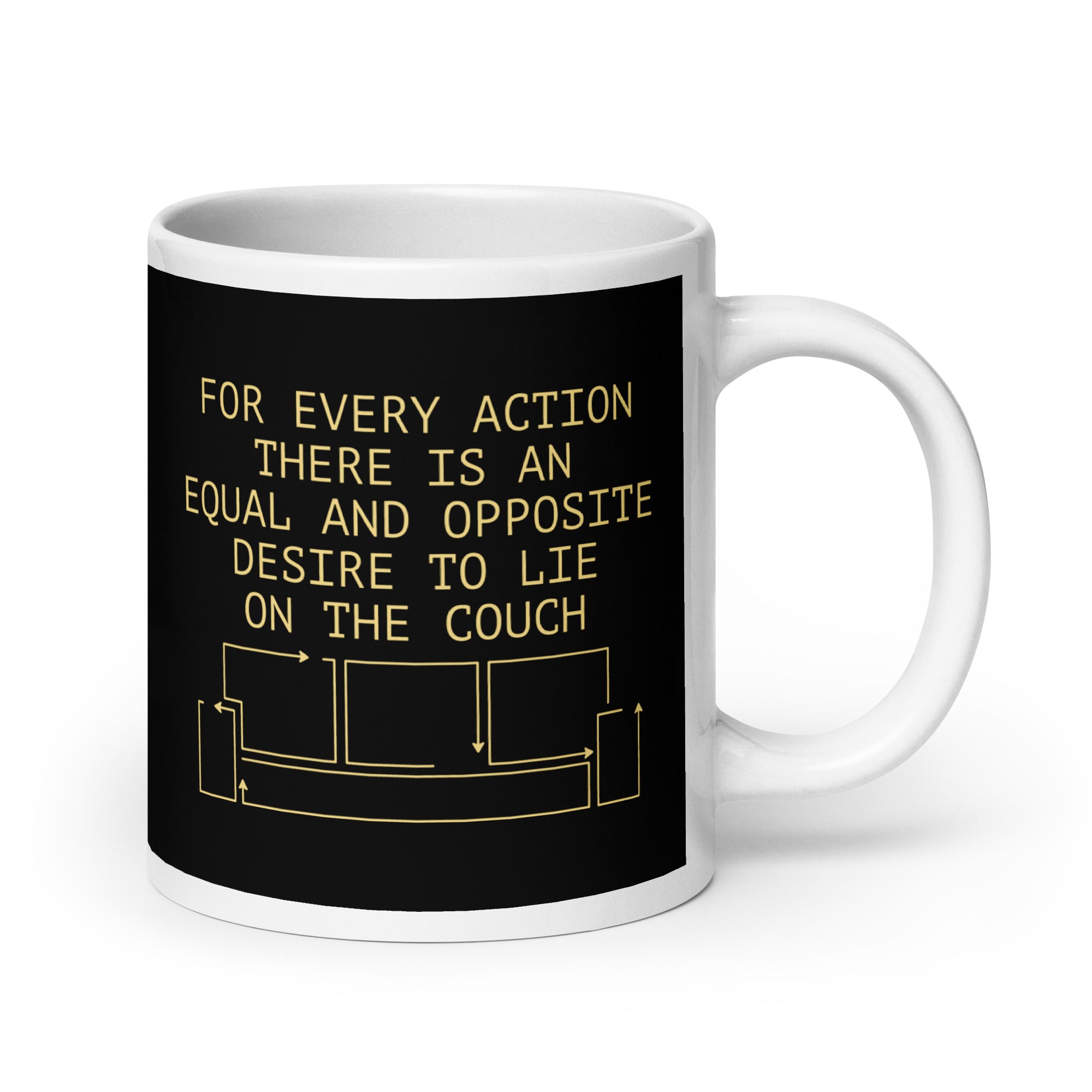 For Every Action There Is An Equal And Opposite Mug – SnorgTees.com