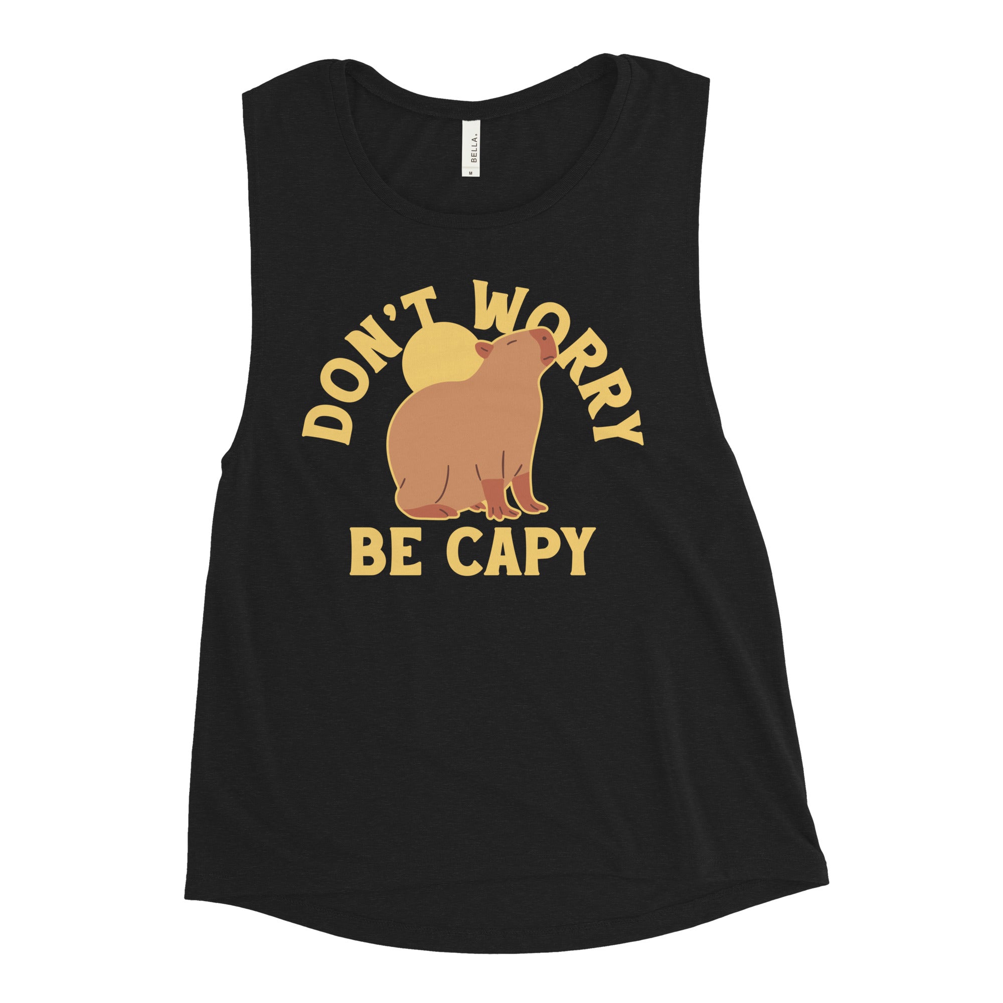 Don't Worry Be Capy Women's Muscle Tank – SnorgTees.com