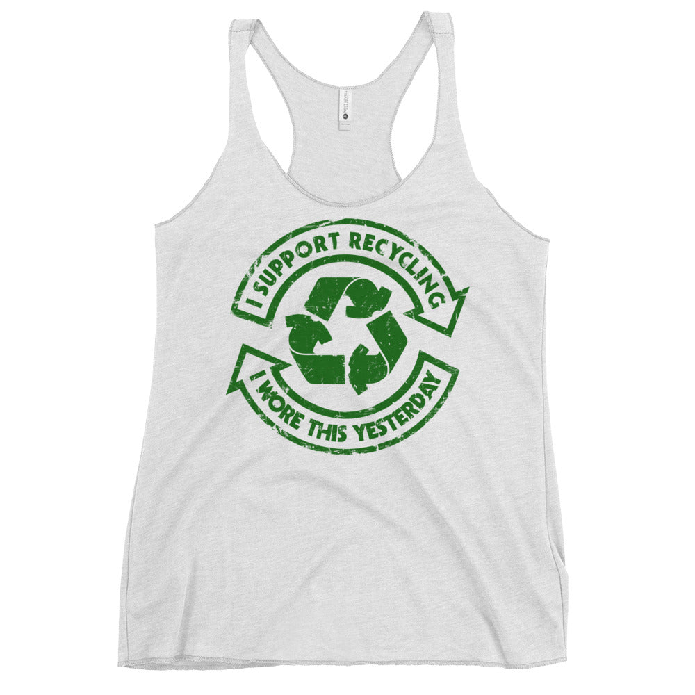 I Support Recycling Women's Racerback Tank – SnorgTees.com